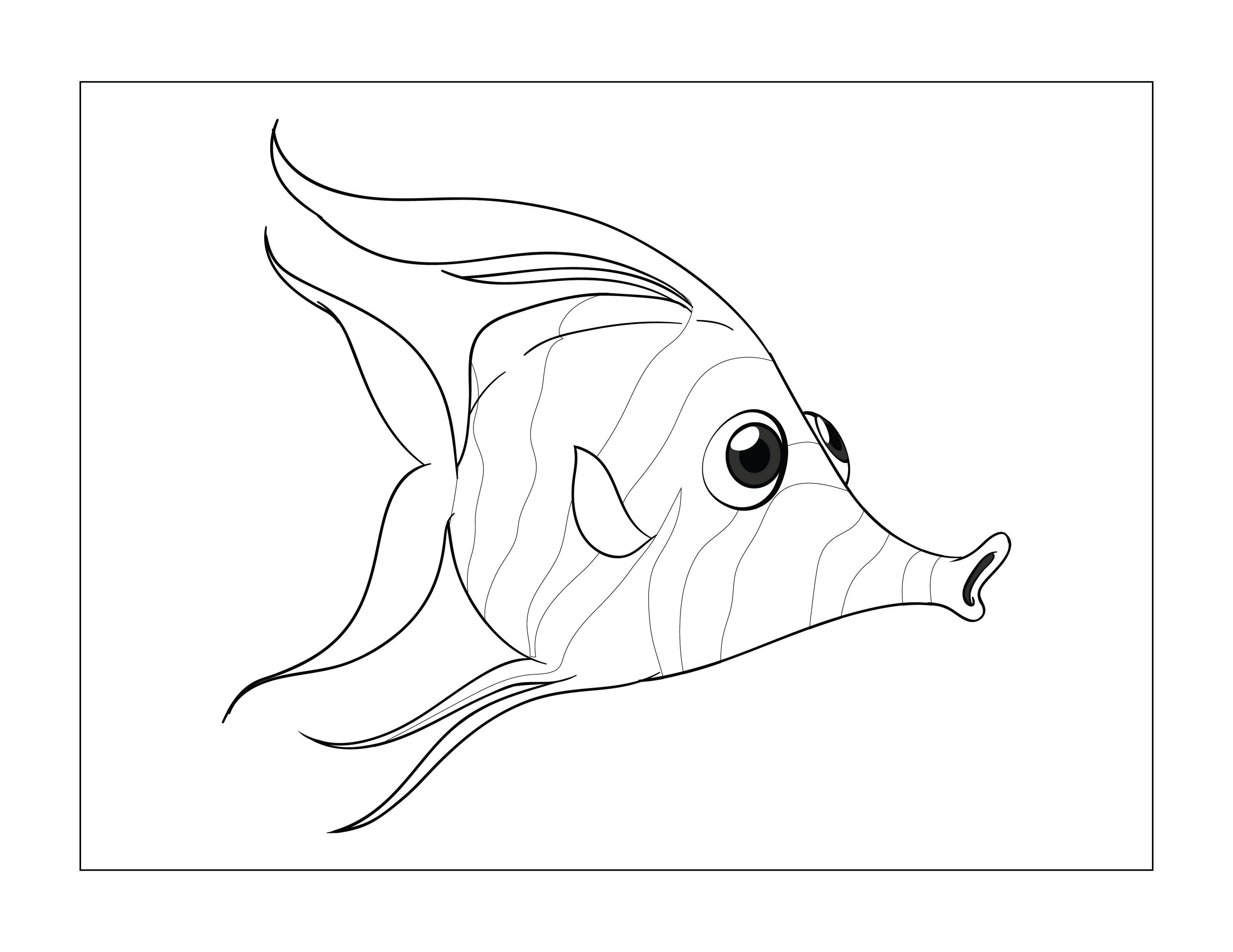 Free 3 Fish Colouring Pages For Kids – Colour Sonic