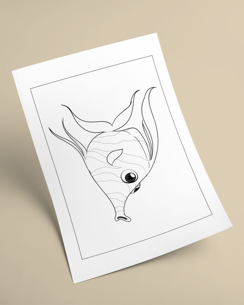 Free 3 Fish Colouring Pages For Kids – Colour Sonic