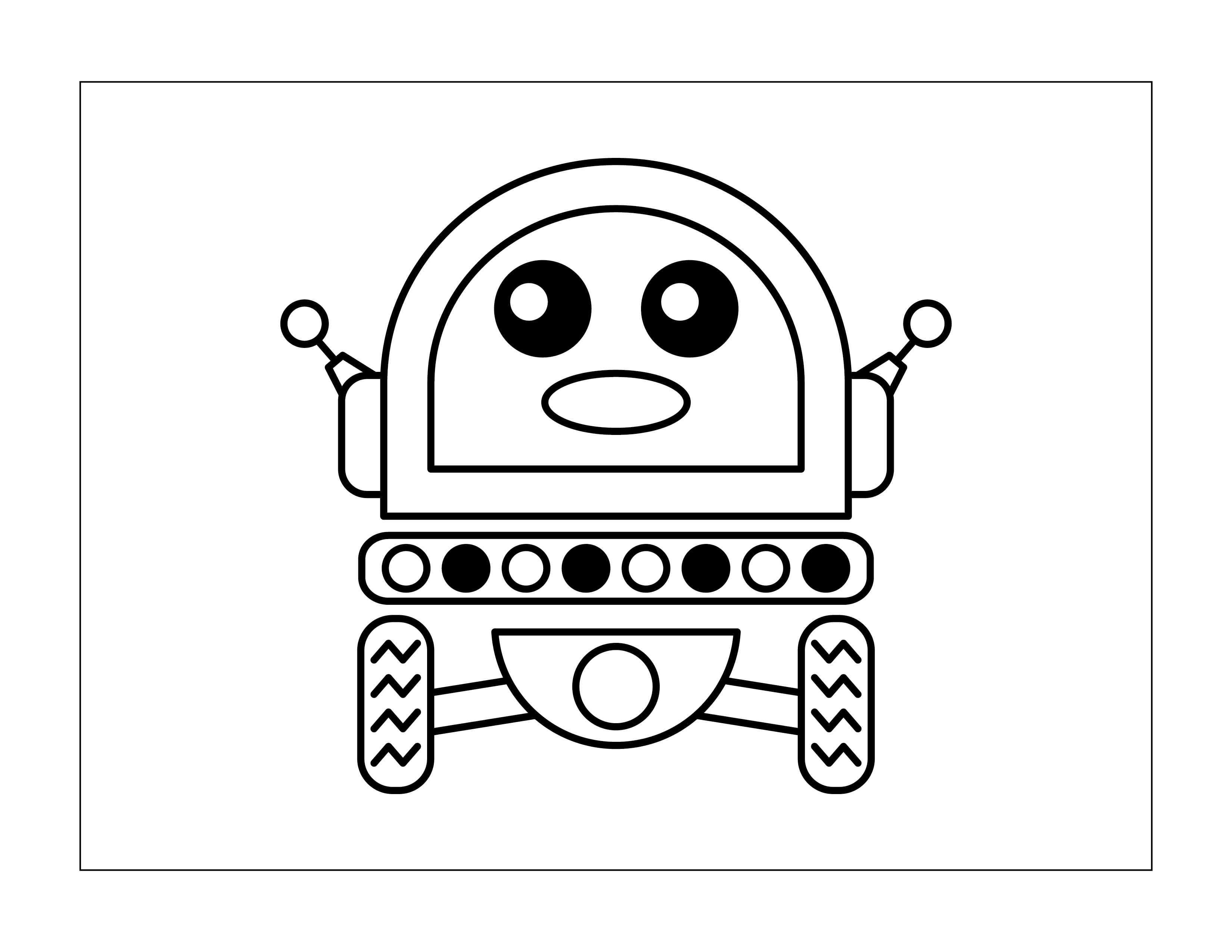 Free 3 Robot Colouring Pages For Kids – Colour Sonic