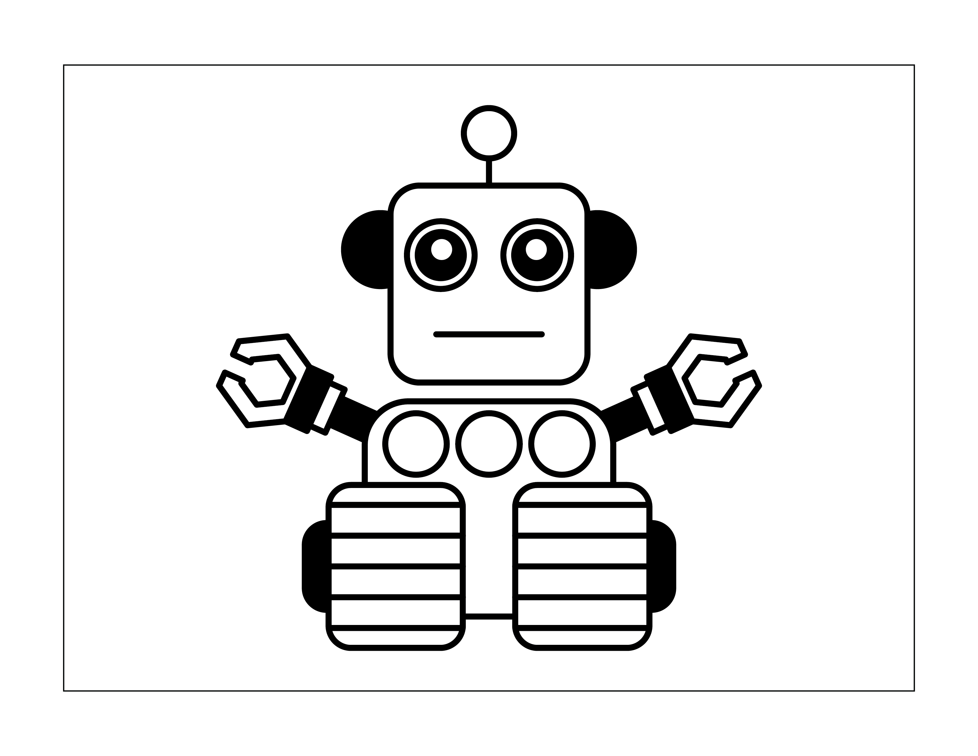 Free 3 Robot Colouring Pages For Kids – Colour Sonic