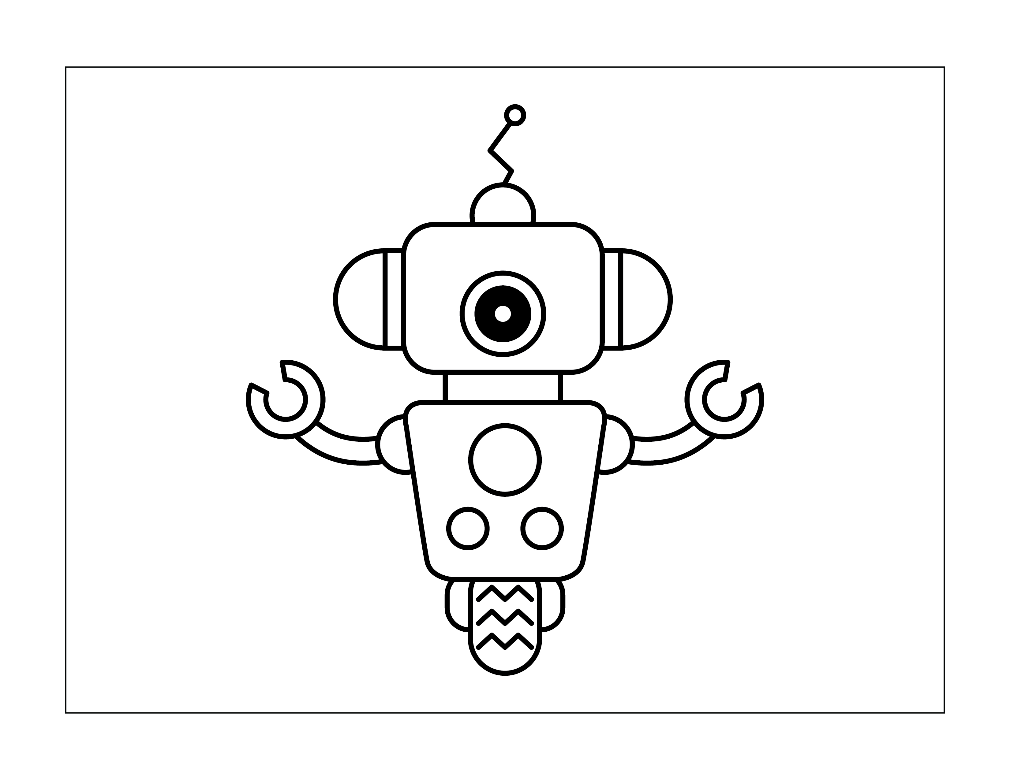 Free 3 Robot Colouring Pages For Kids – Colour Sonic