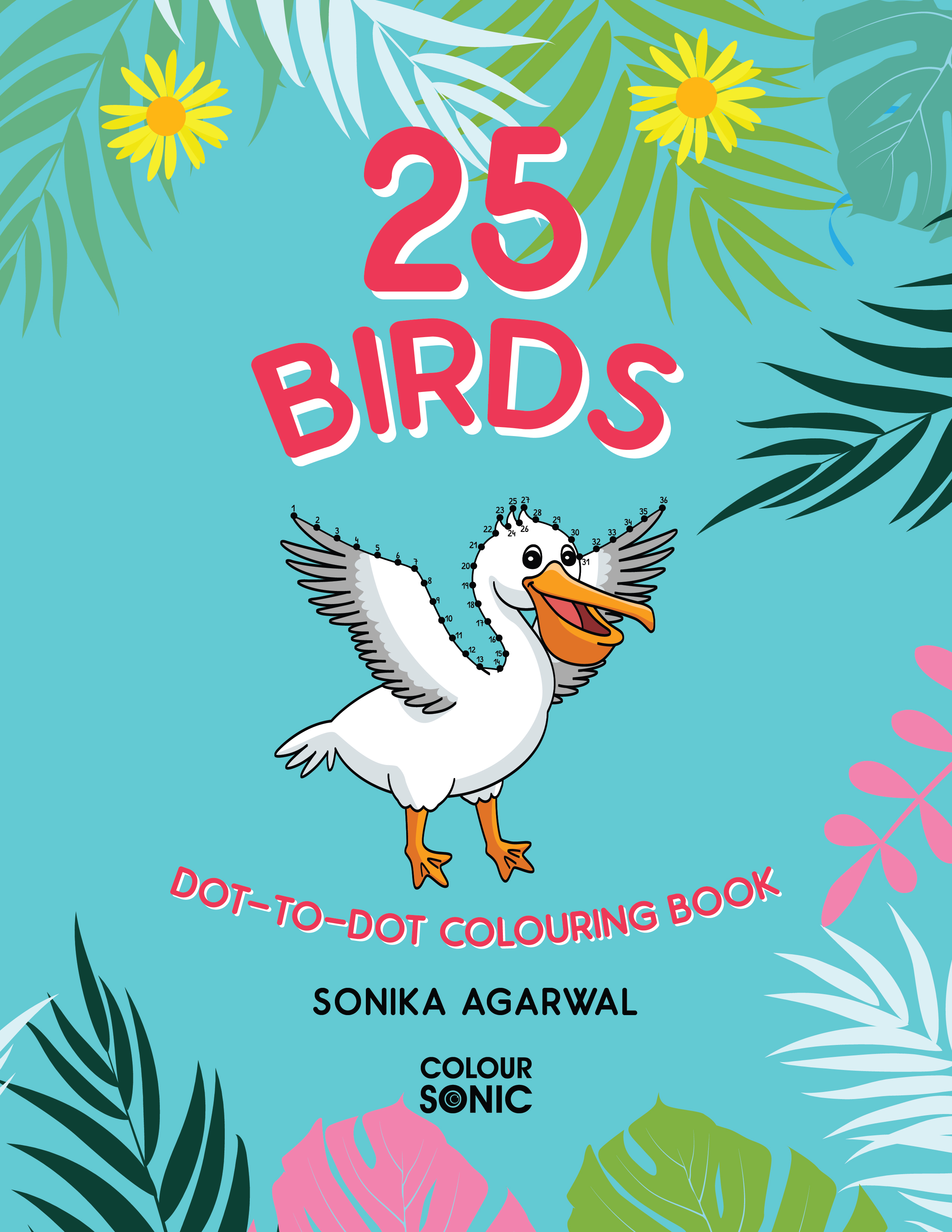 25 Birds Dot-to-Dot Colouring Book – Colour Sonic